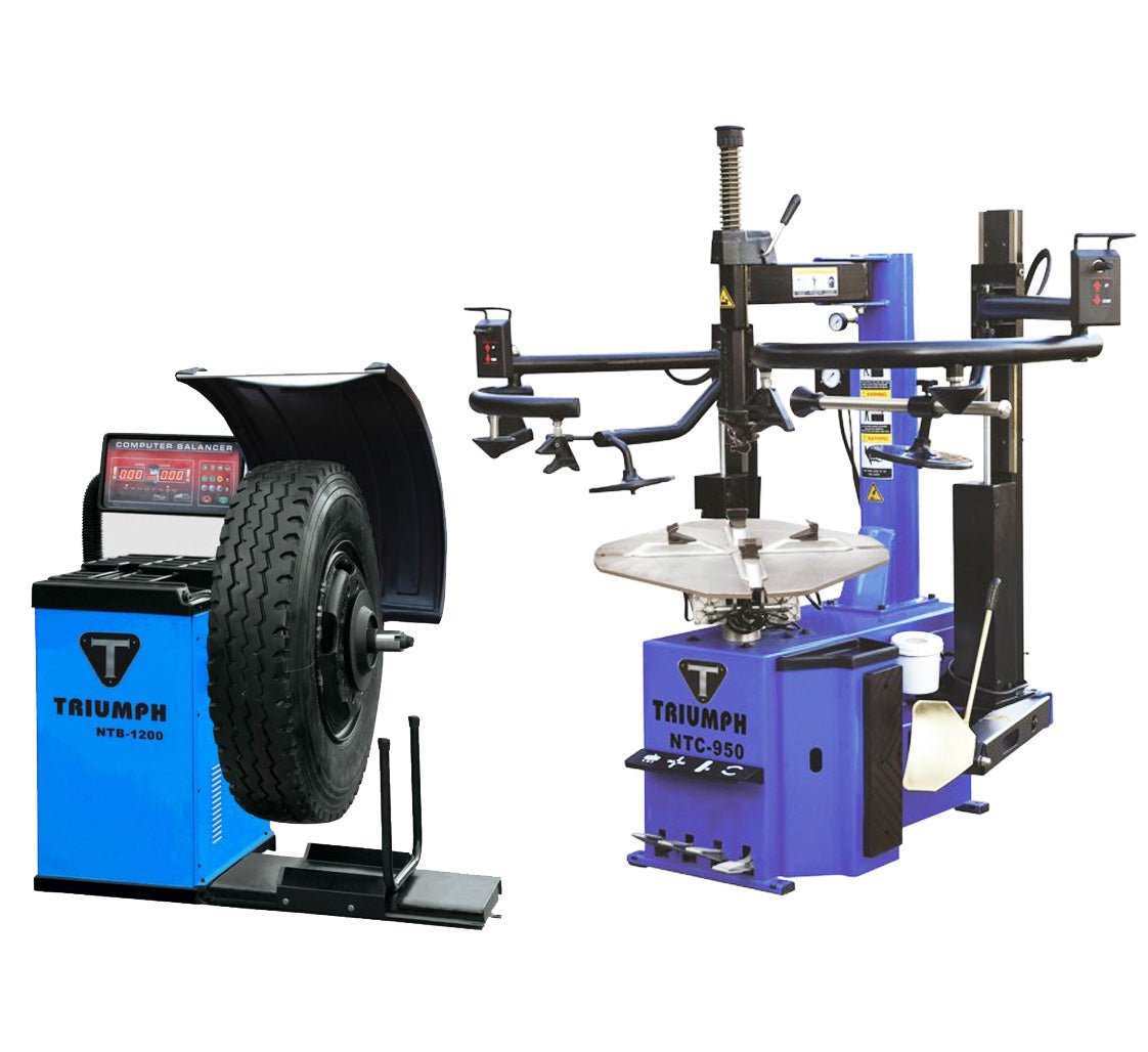 TRIUMPH Tire Changer | NTC-950-2 & Wheel Balancer | NTB-1200 – Garage ...