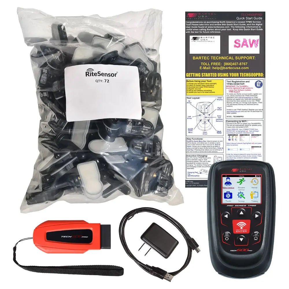 BARTEC Tech600PRO-RS72P Kit, 72 RITE-Sensors + 5-Yr Software – Garage ...