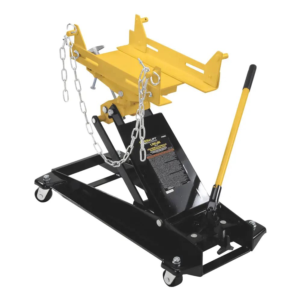 OMEGA Floor Transmission Jacks | 41100C | 1100 LBS – Garage Supply Guys